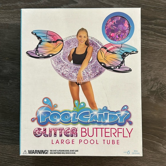Swim | Pool Candy Glitter Sparkle Large 4 Pool Water Float Tube Ring ...